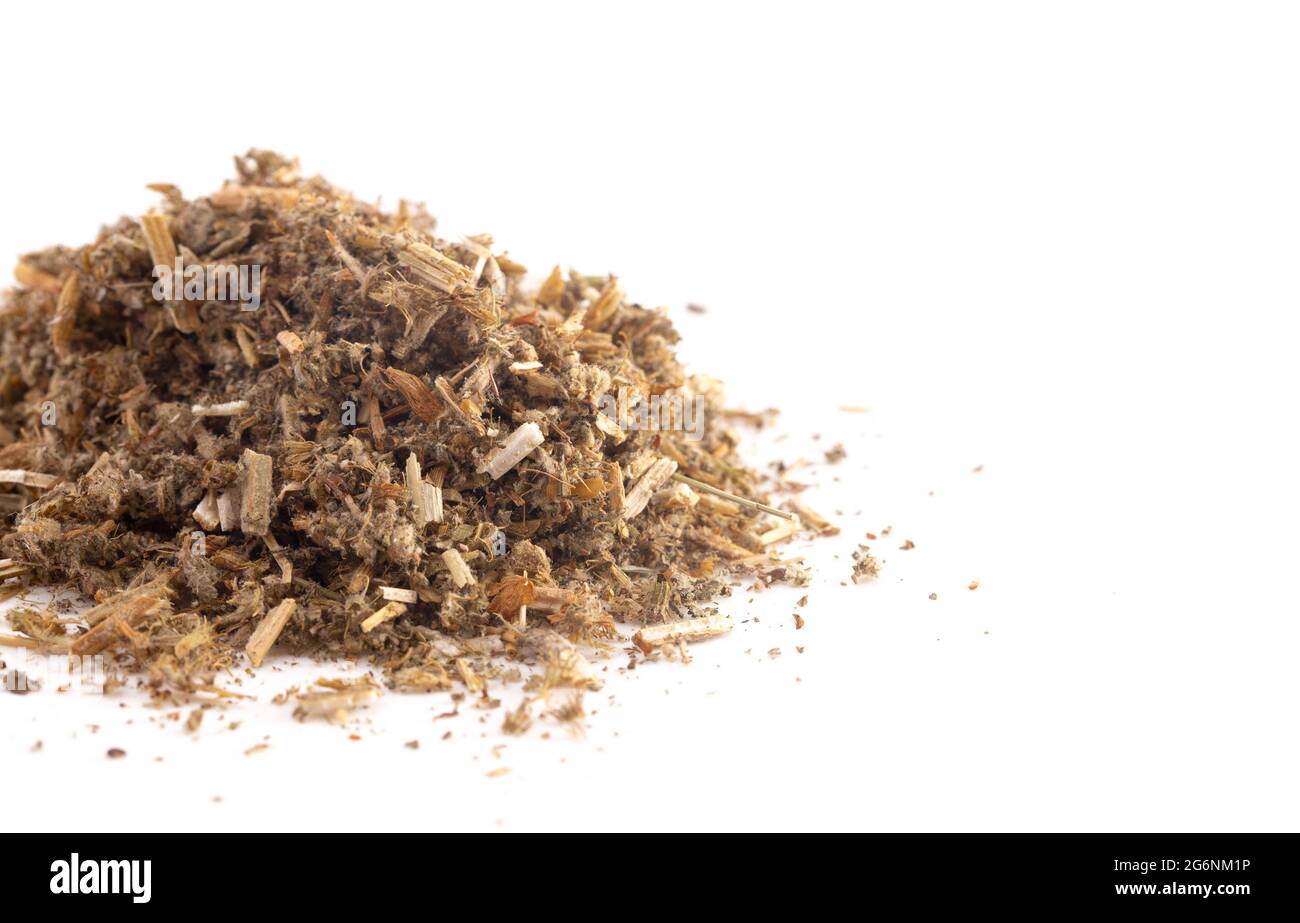 Pile of Dried Horehound Isolated on a White Background Stock Photo - Alamy