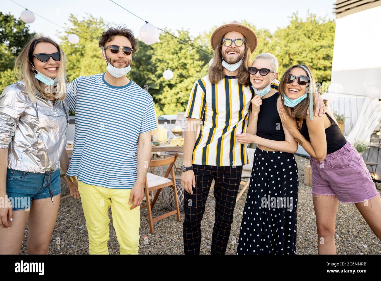 Outdoor gathering masks hi-res stock photography and images - Alamy