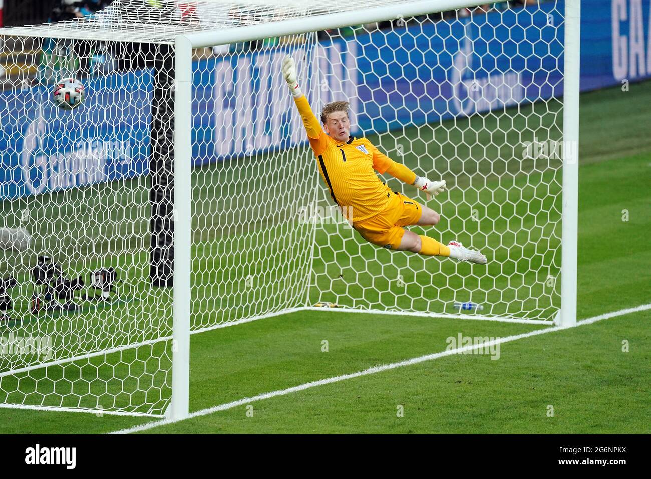 Denmark’s Mikkel Damsgaard (not in picture) scores their side's first ...