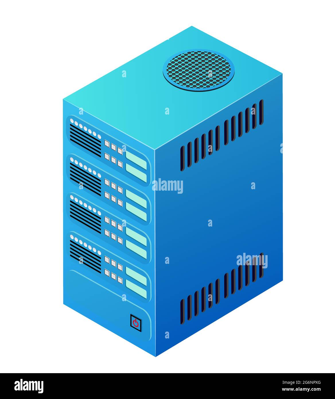 Single server network technology of connection data center Stock Vector ...