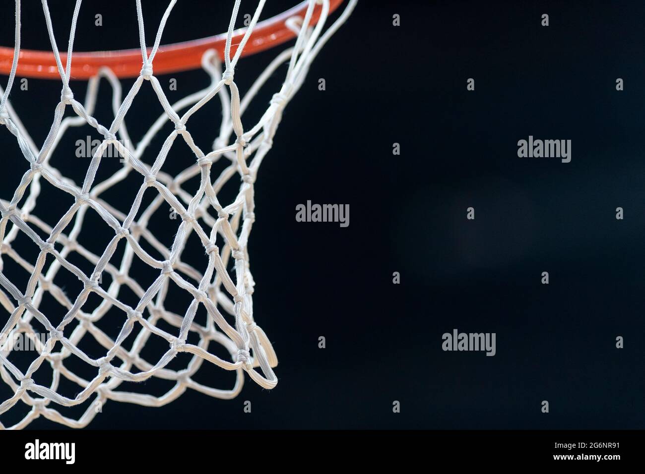 Basketball hoop isolated on black background. Professional sport ...