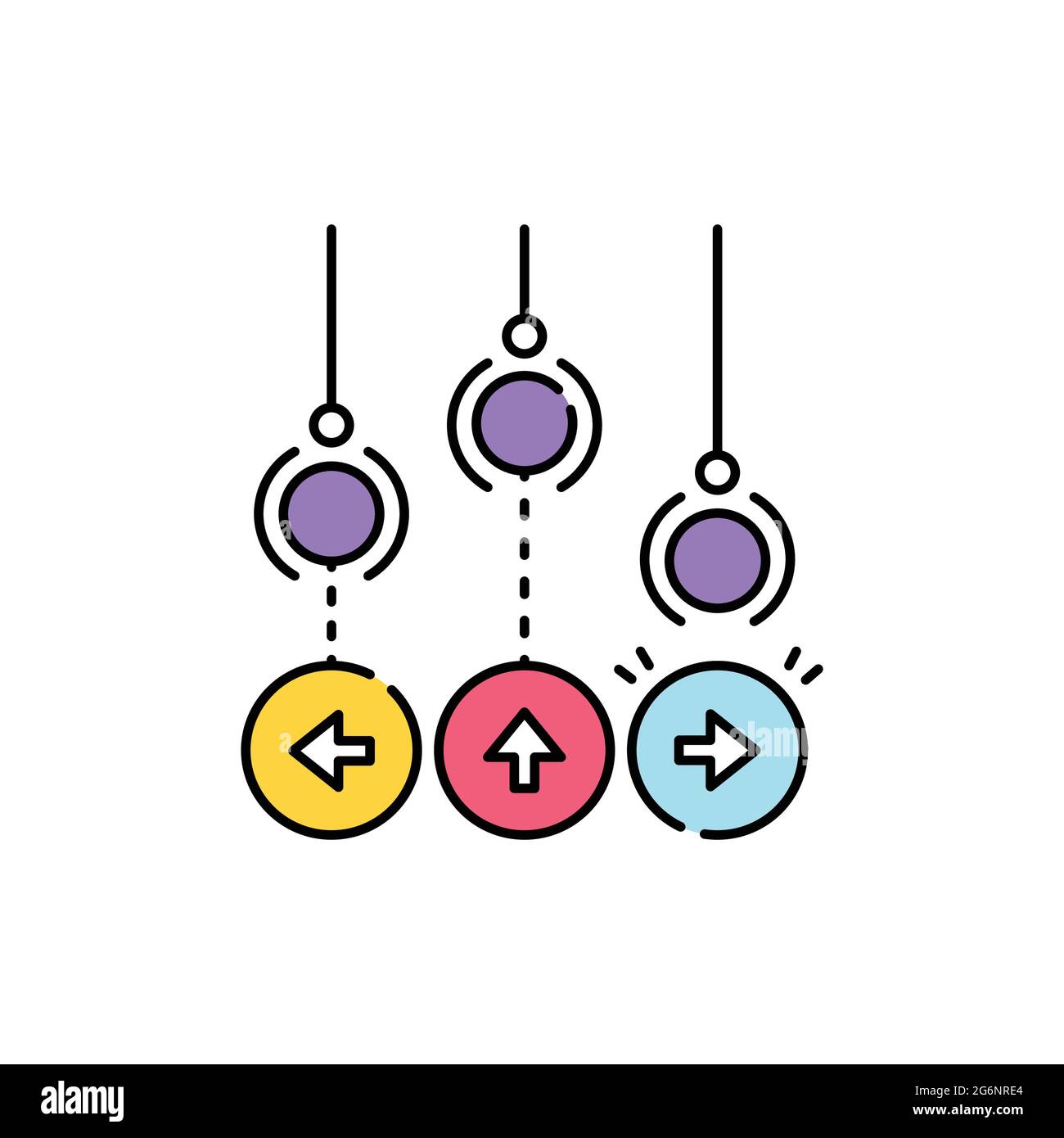 Music Rhythm game olor line icon. Computer games genres. Pictogram for ...