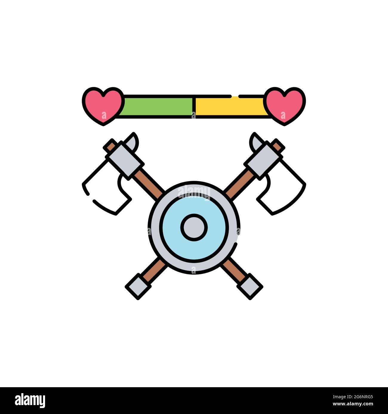 Role Playing game olor line icon. Computer games genres. Pictogram for ...