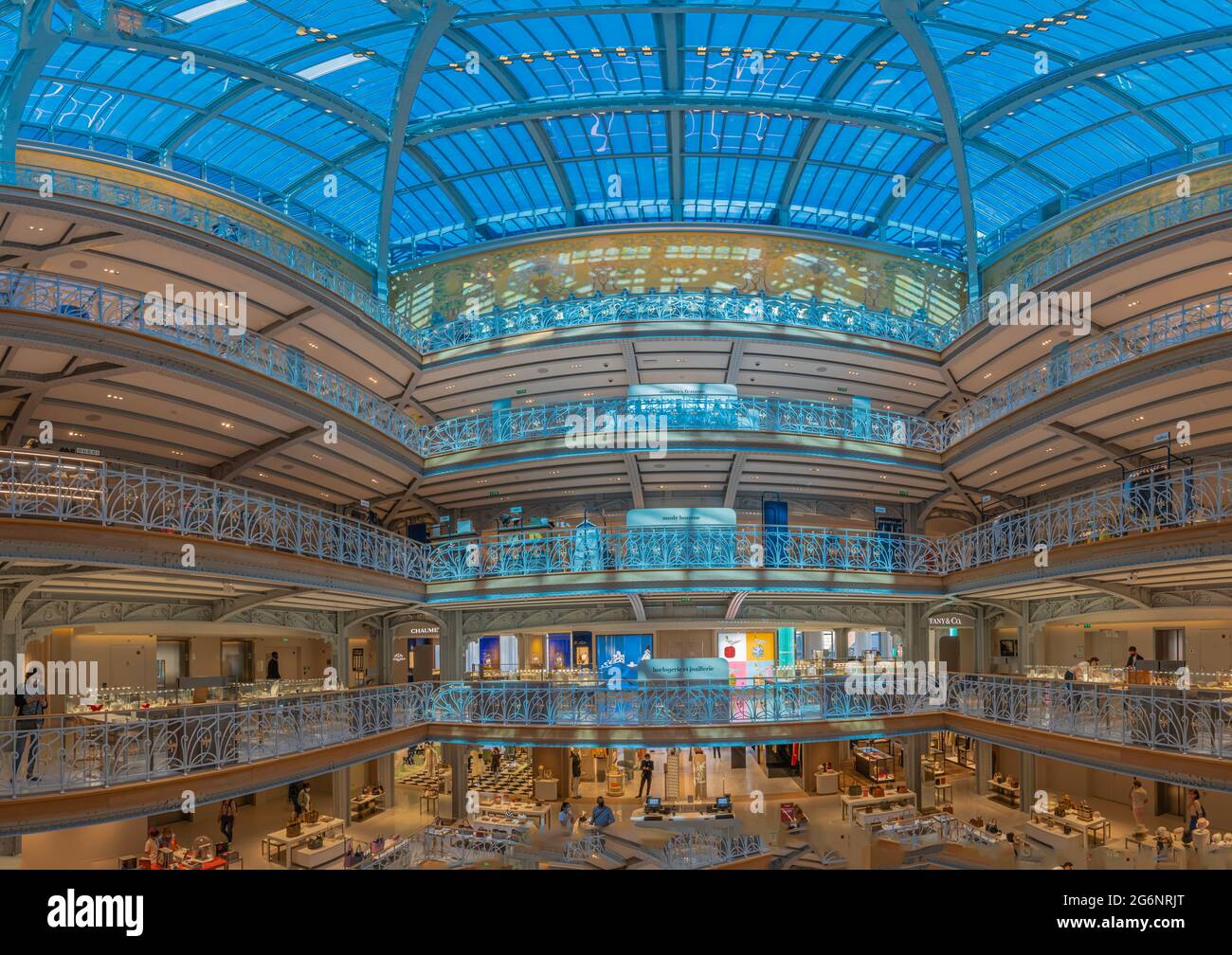 Paris, France - 07 02 2021: La Samaritaine department store. Inside ...