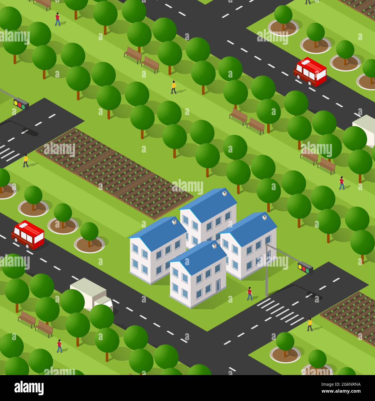 Agricultural land farm fields Stock Vector Images - Alamy