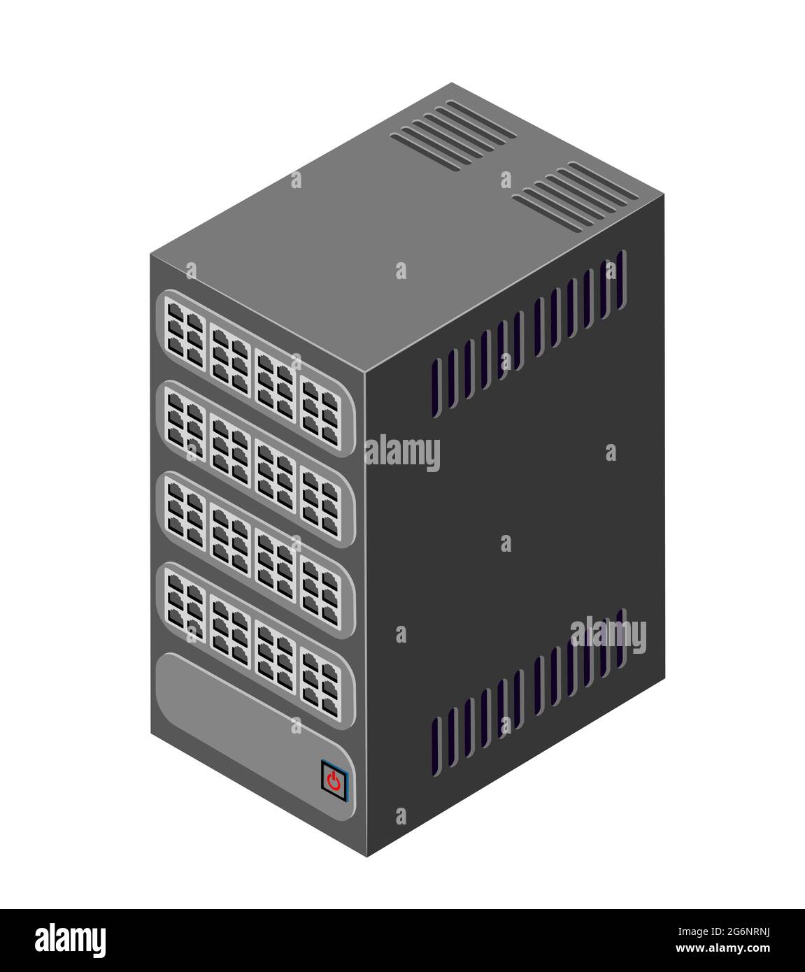 Single server network technology of connection data center Stock Vector ...