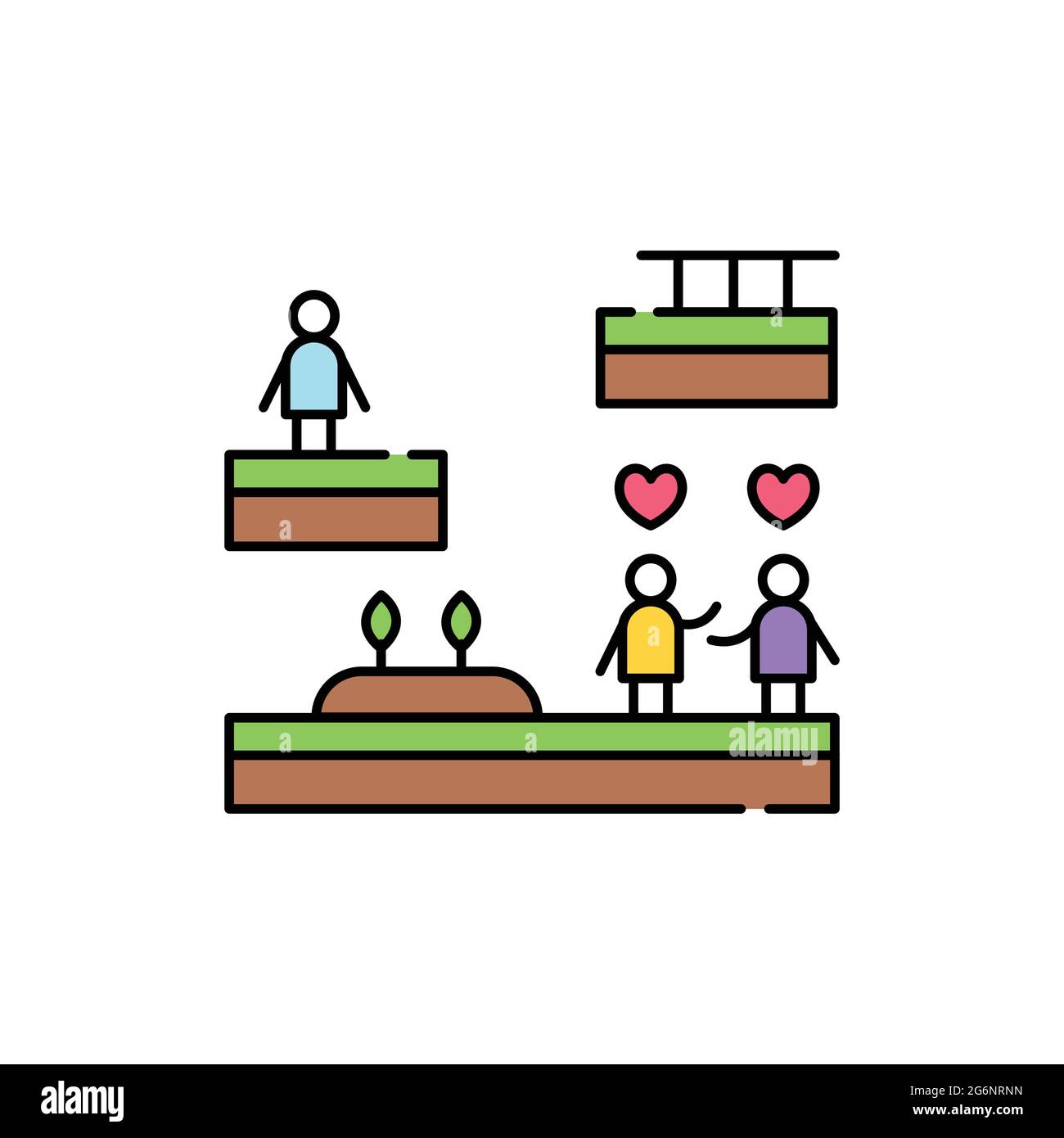 Simulator game olor line icon. Computer games genres. Pictogram for web ...