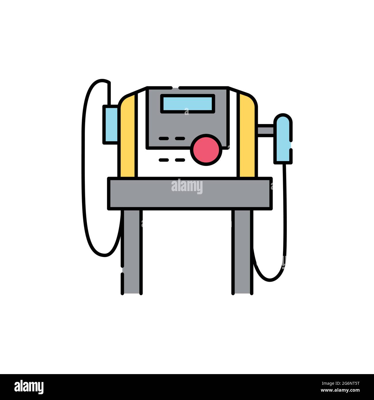 Combination physiotherapy machine olor line icon. Pictogram for web ...