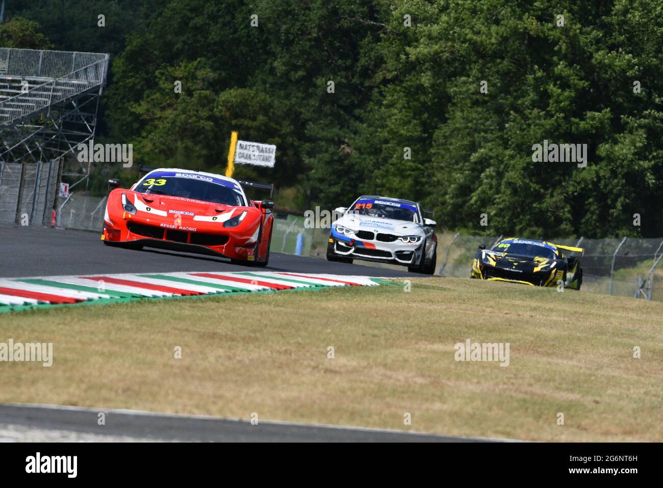 Scarperia, IT July 2, 2021: Ferrari 488 GT3 Evo of Team Kessel Racing ...