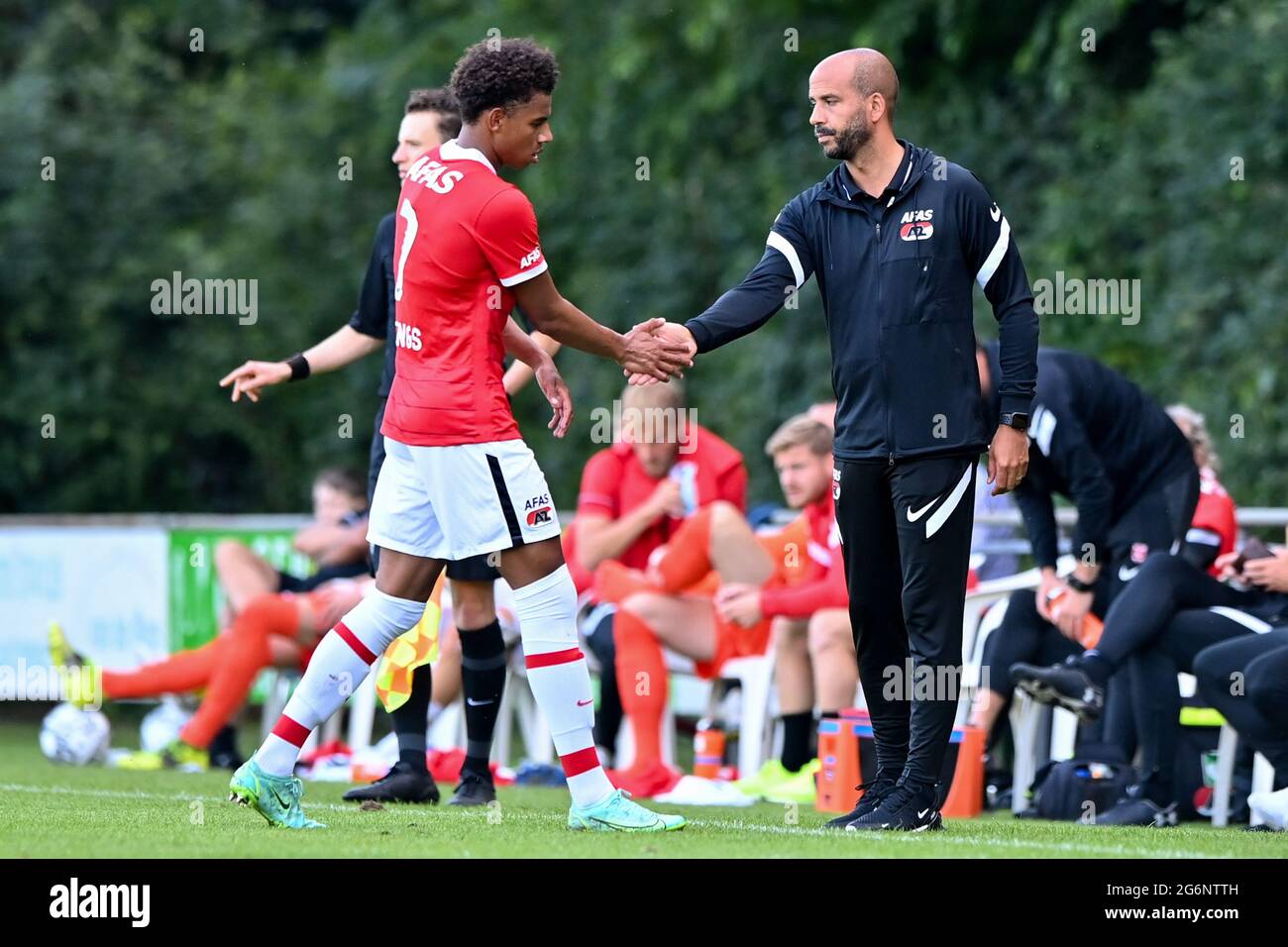 EPE, NETHERLANDS - JULY 7: Calvin Stengs of AZ, Pascal Jansen of AZ ...