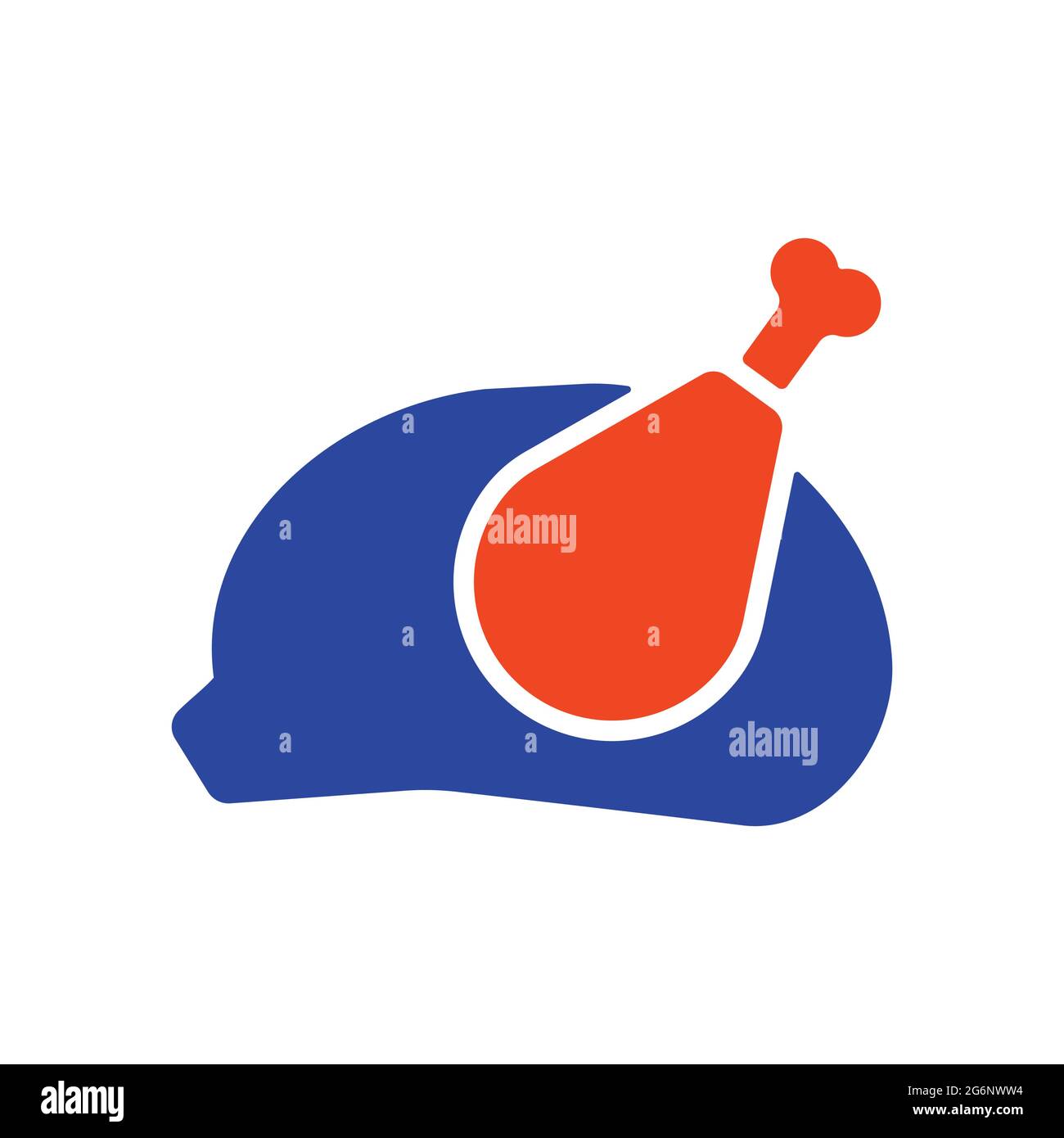 Whole roast chicken vector glyph icon food meat. Barbecue and bbq grill ...
