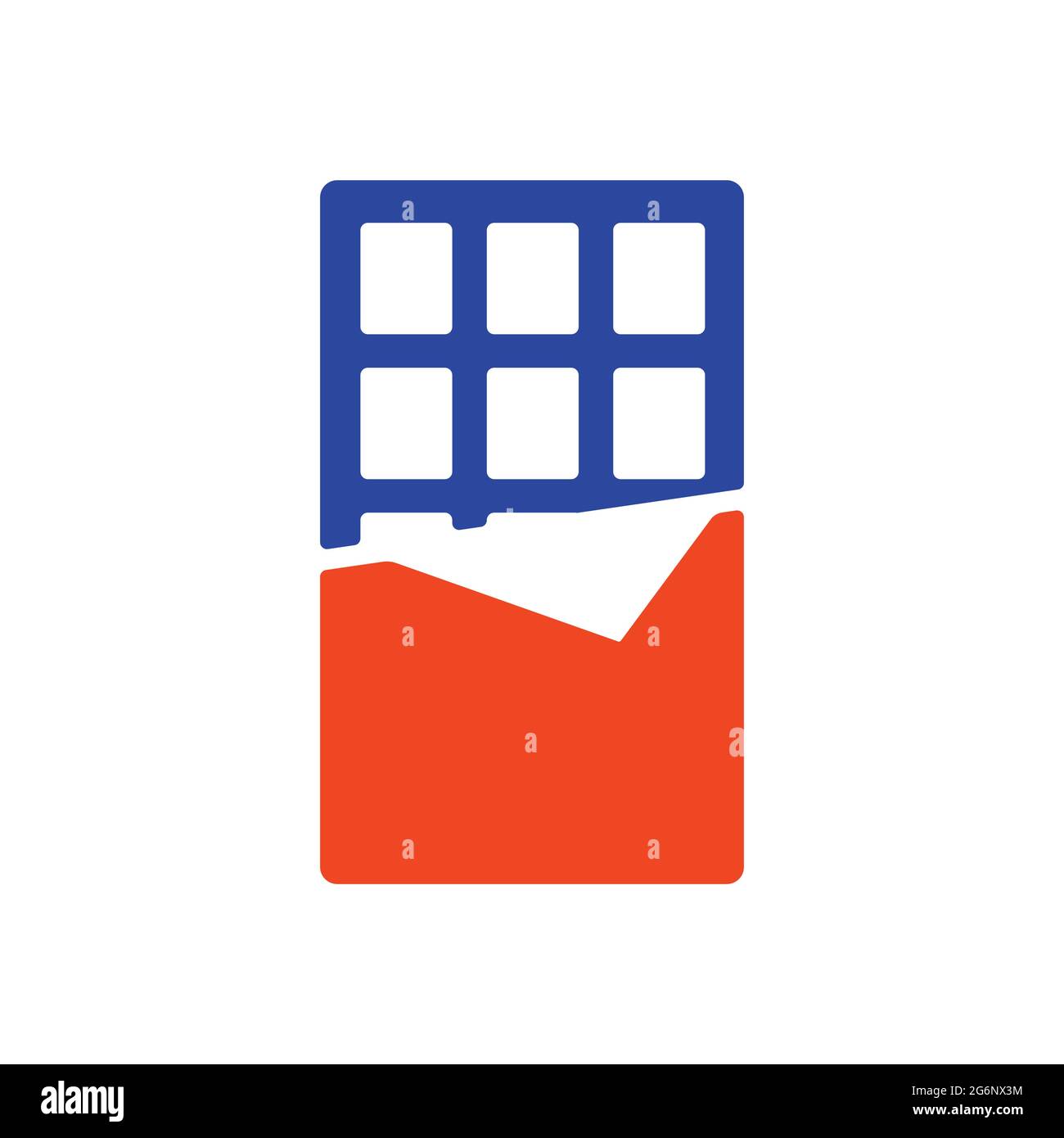 Chocolate bar vector glyph icon. Fast food sign. Graph symbol for ...