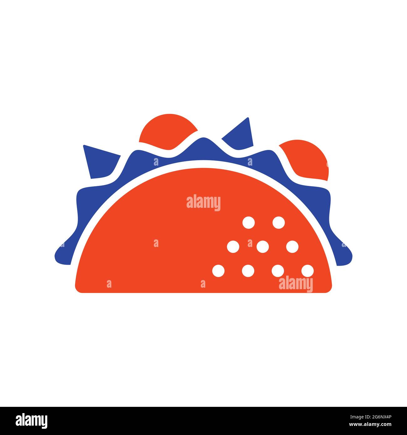 Taco vector glyph icon. Fast food sign. Graph symbol for cooking web ...