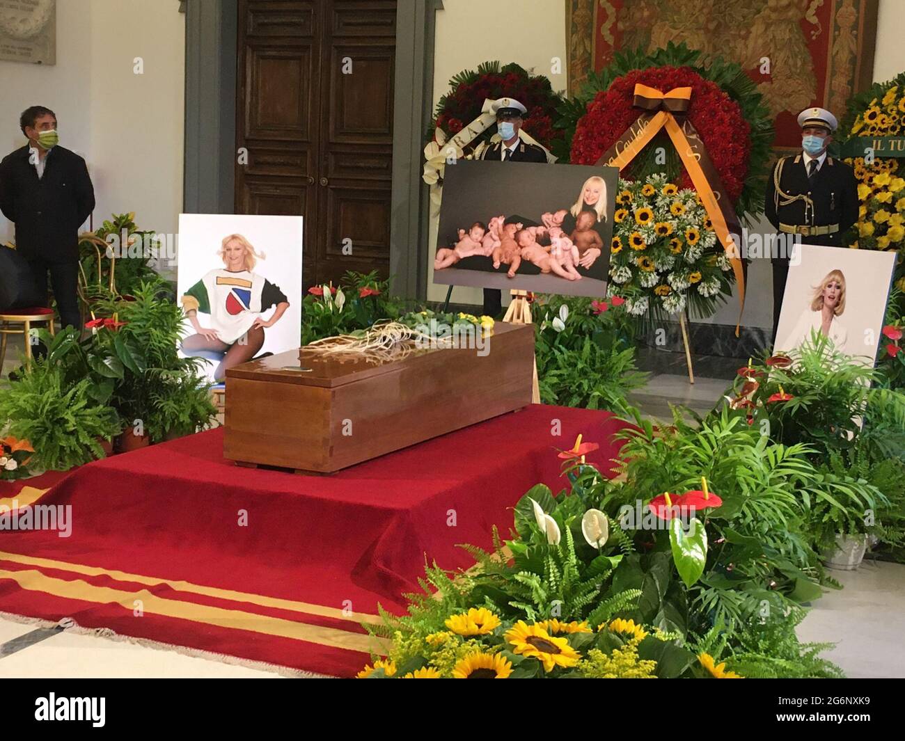 Rome, Italy. 07th July, 2021. Capitol funeral room Raffaella Carra ...