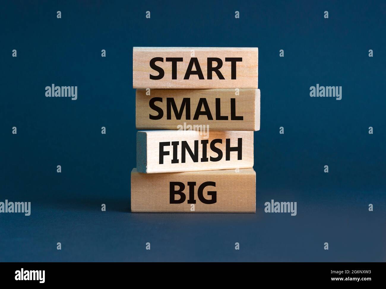 Start small finish big symbol. Concept words 'Start small finish big ...