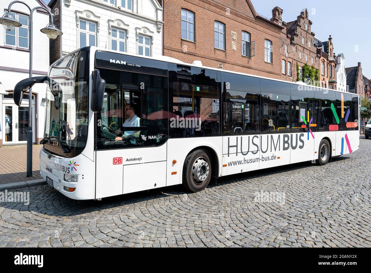 HusumBus MAN Lion’s City bus in Husum, Germany Stock Photo - Alamy