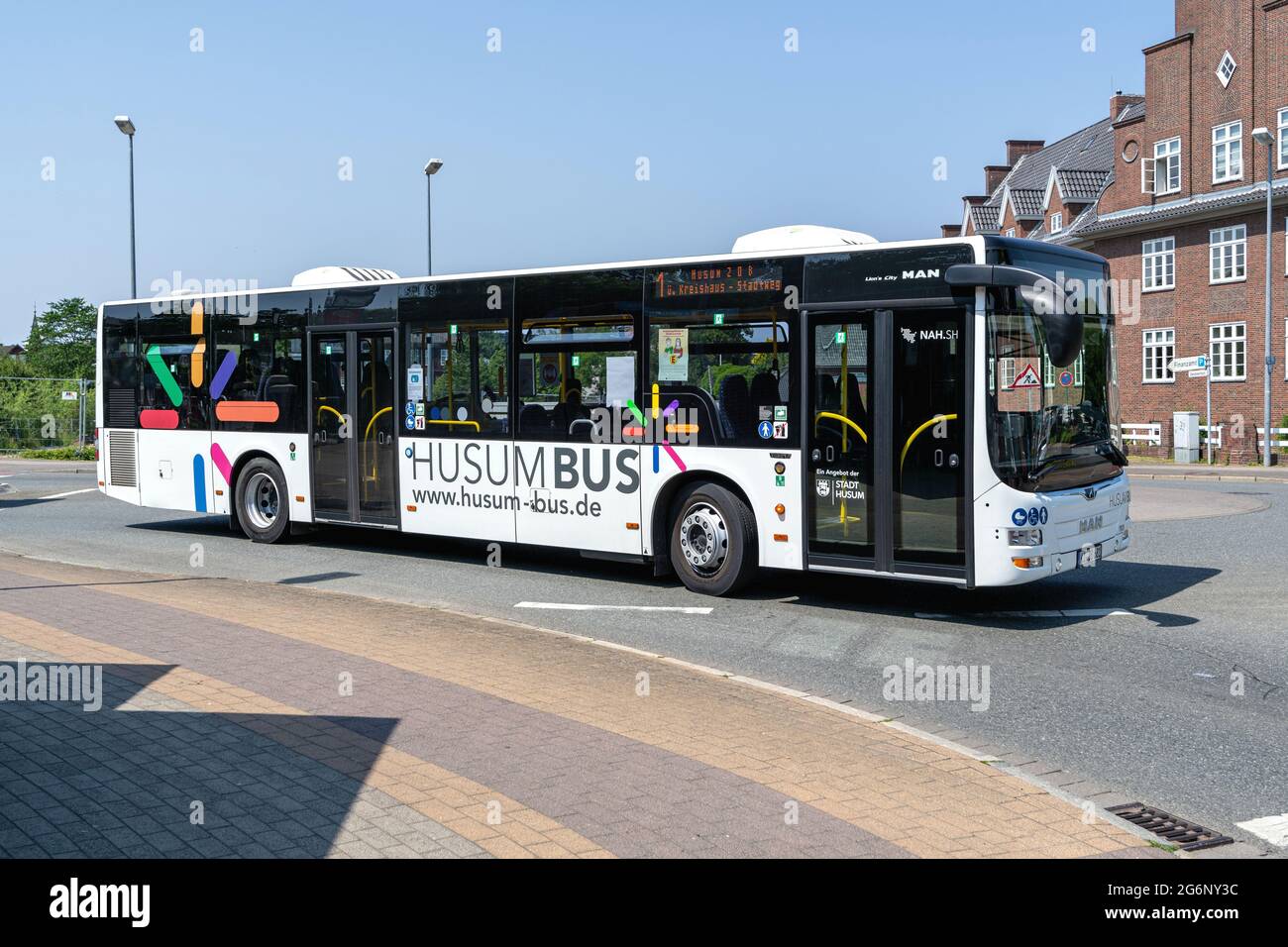 HusumBus MAN Lion’s City bus in Husum, Germany Stock Photo - Alamy