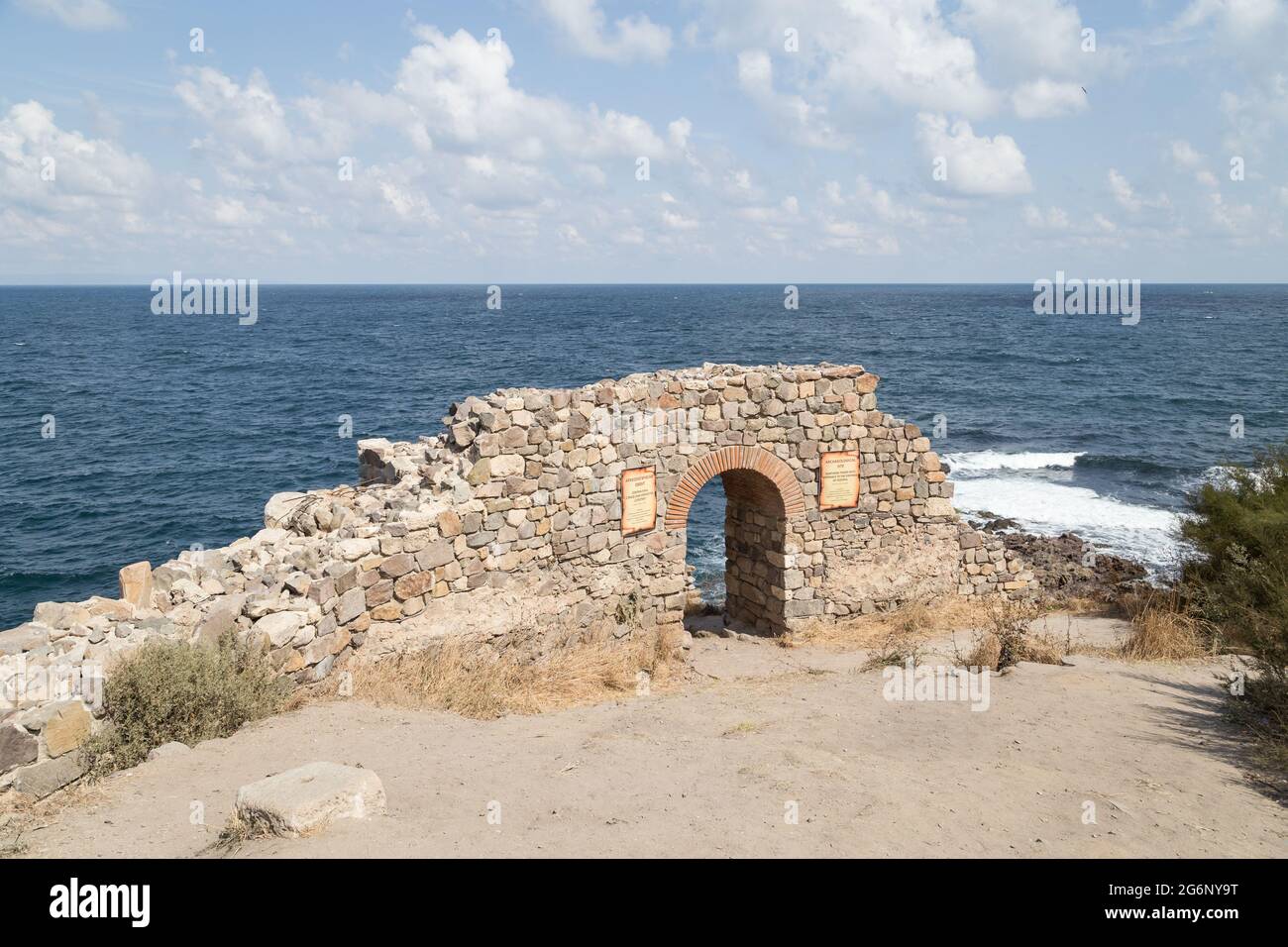 Remains of a medieval sea fortress Stock Photo - Alamy