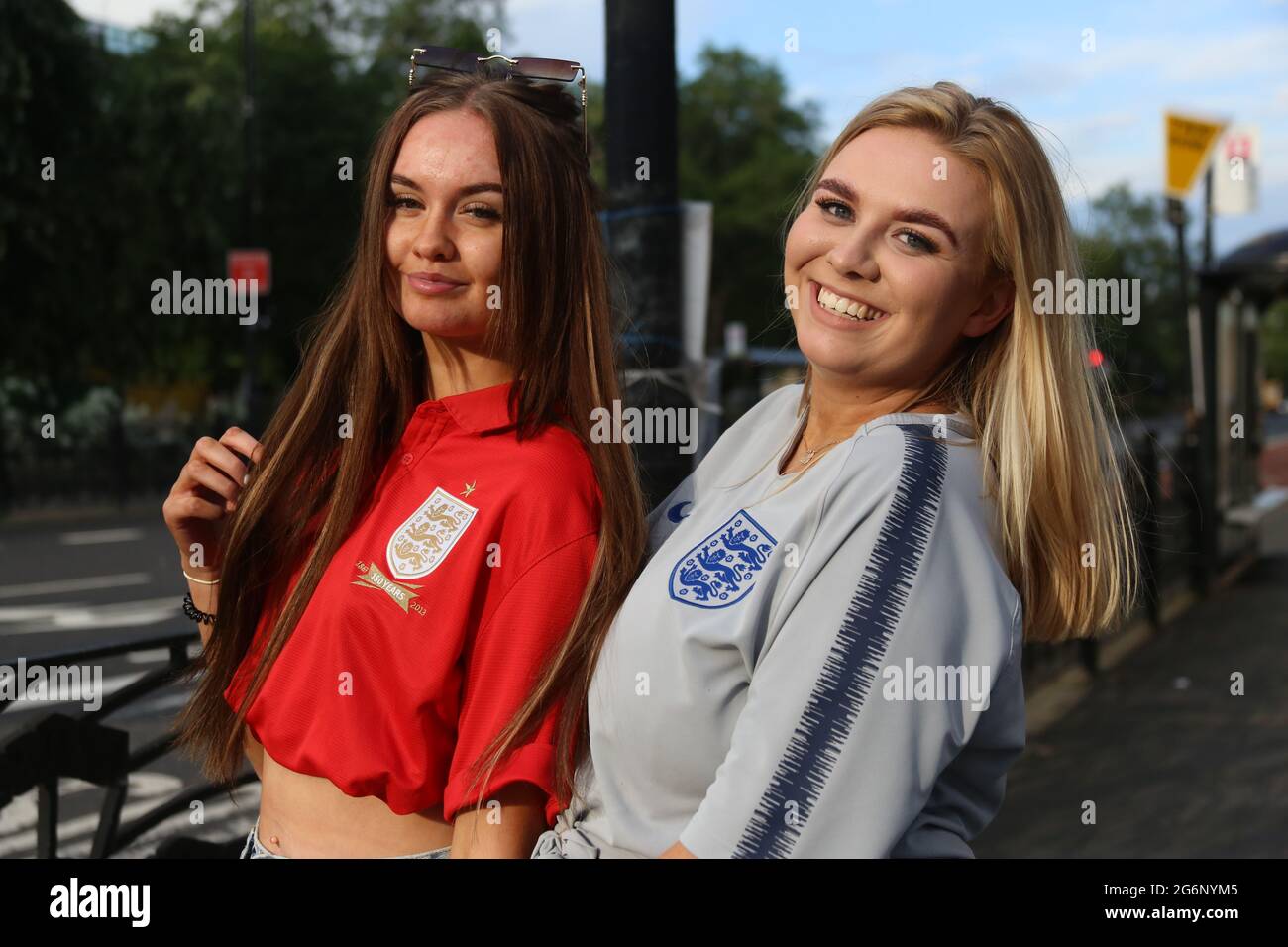 Newcastle upon Tyne, UK, 7th July 2021, England Fans, Euro 2020 ...