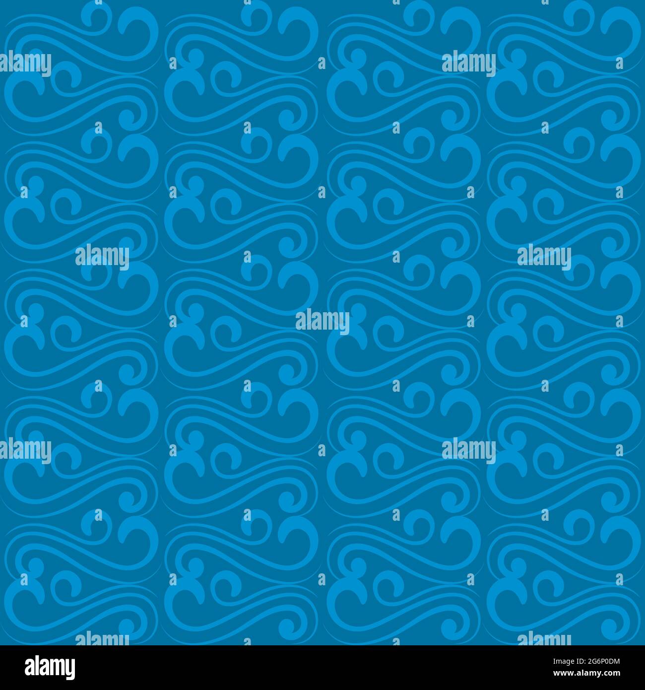 sea pattern, an ornament of waves on a blue background. Vector ...