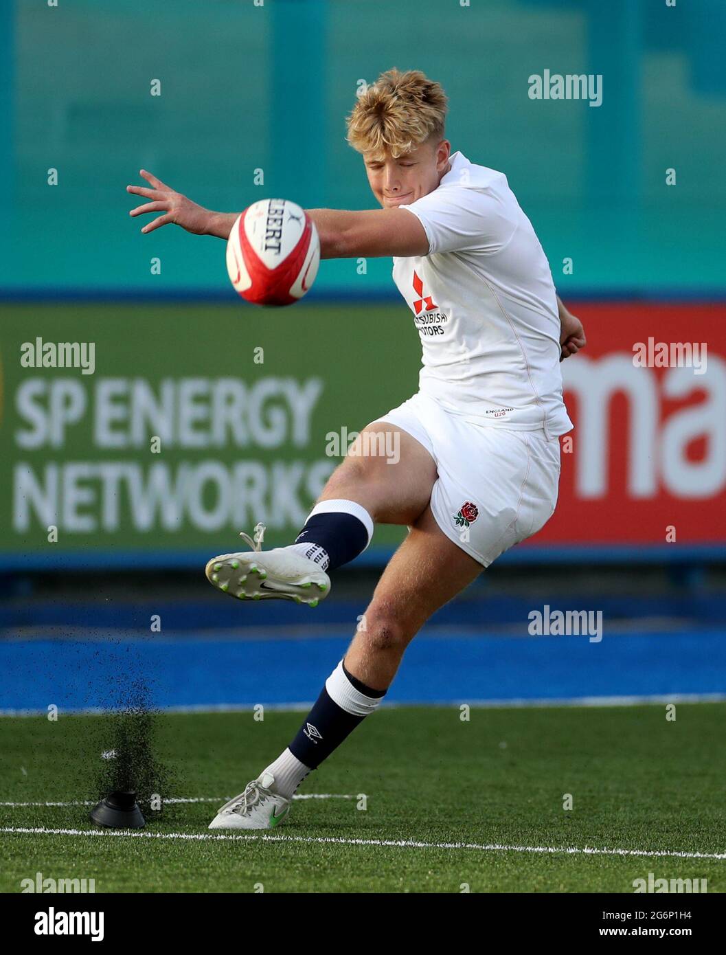 England’s Fin Smith scores a conversion during the Under 20s Six ...