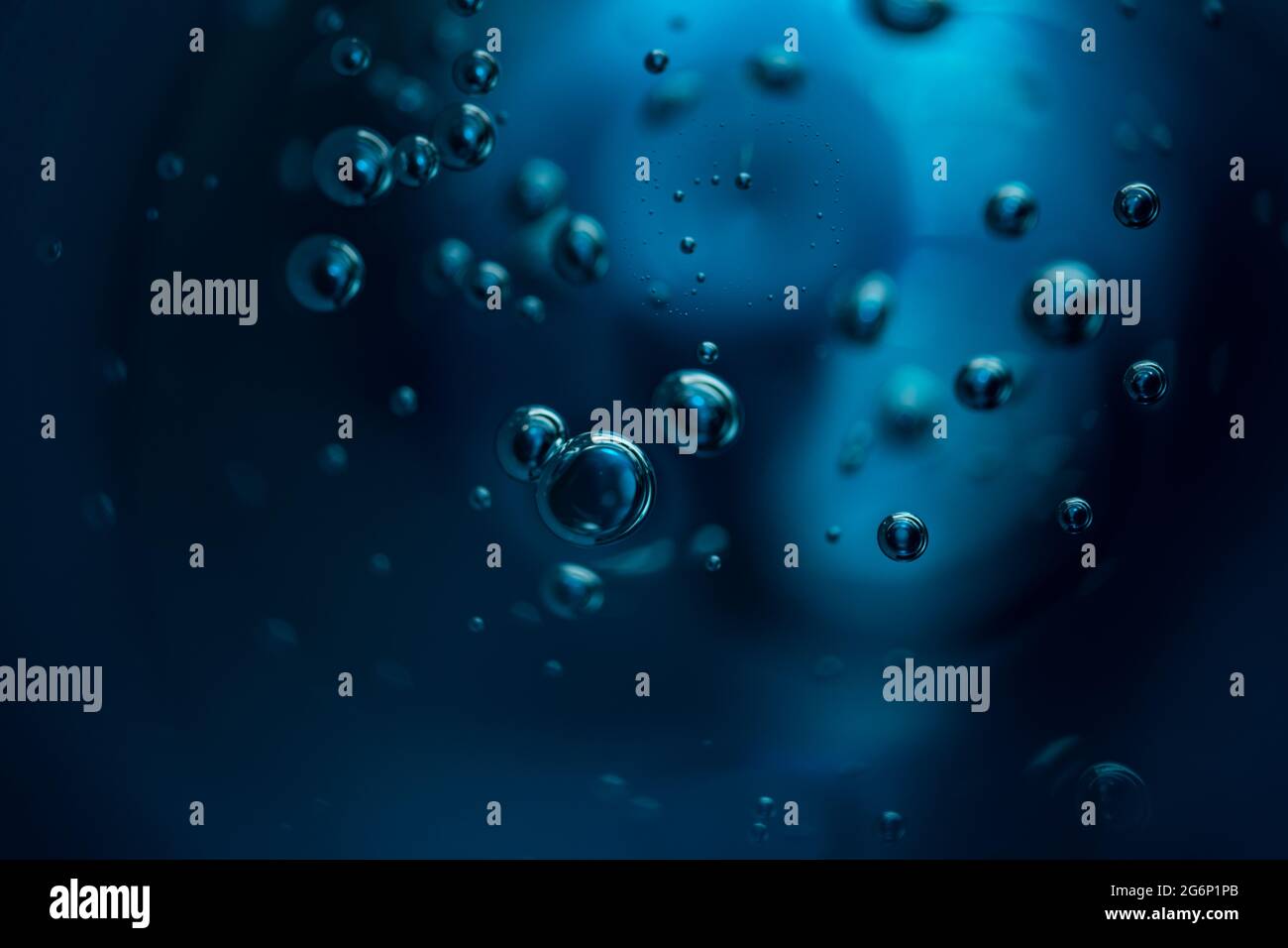 Abstract background of dark blue color bubbles in liquid Stock Photo ...