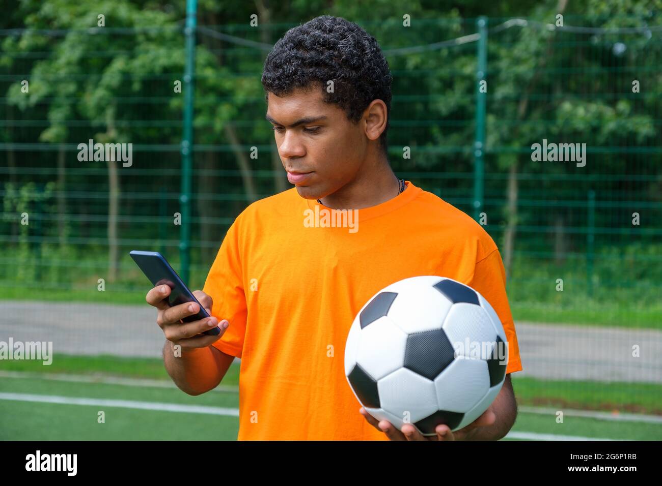 Chatting standing football hi-res stock photography and images - Alamy