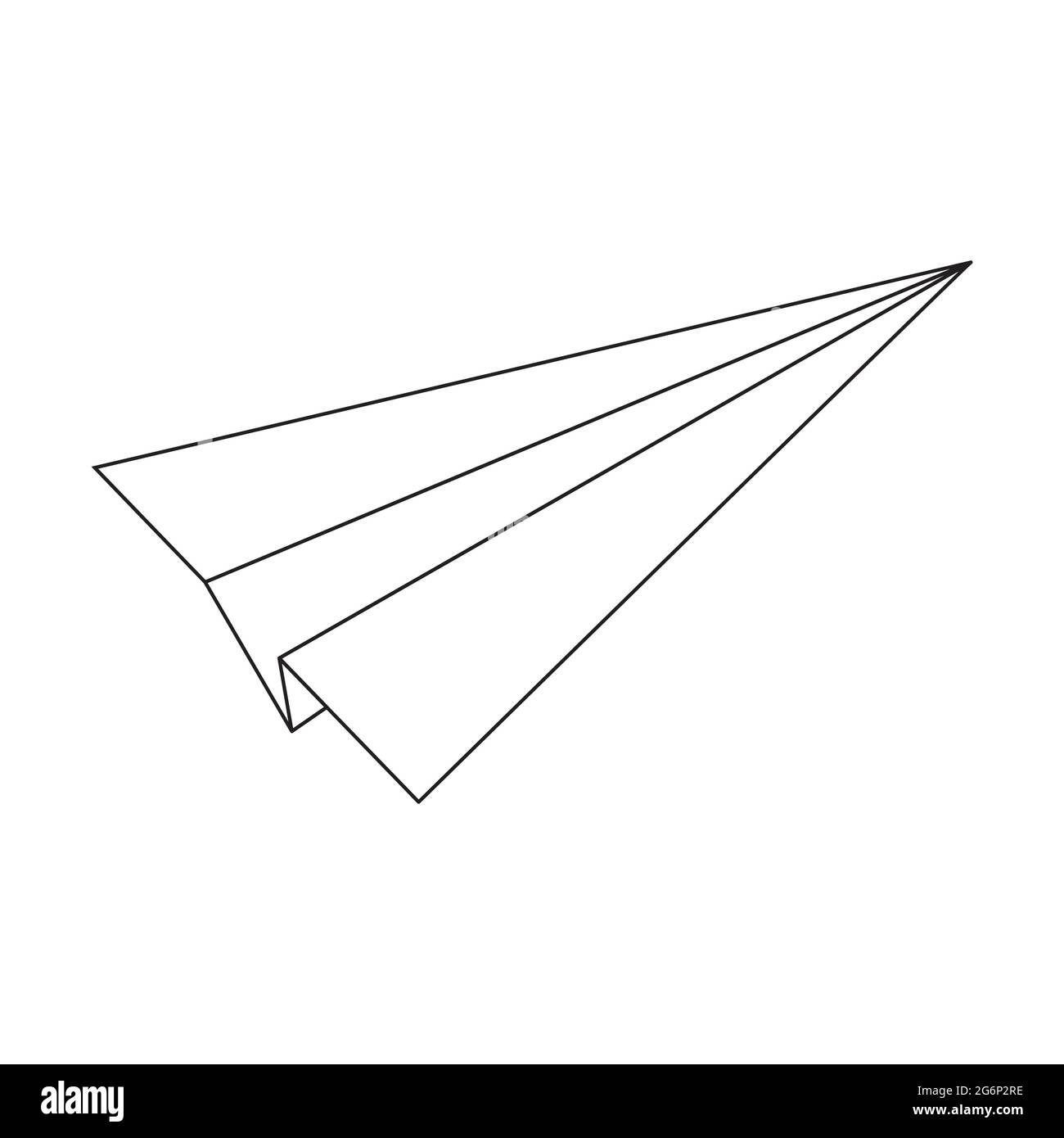 Paper plane outline icon isolated on white background. Symbol of ...