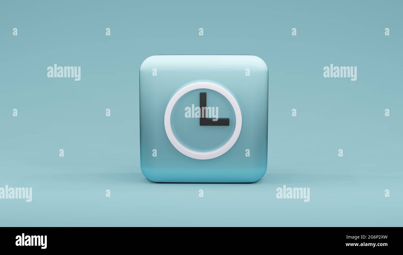 Square digital clock icon hi-res stock photography and images - Alamy