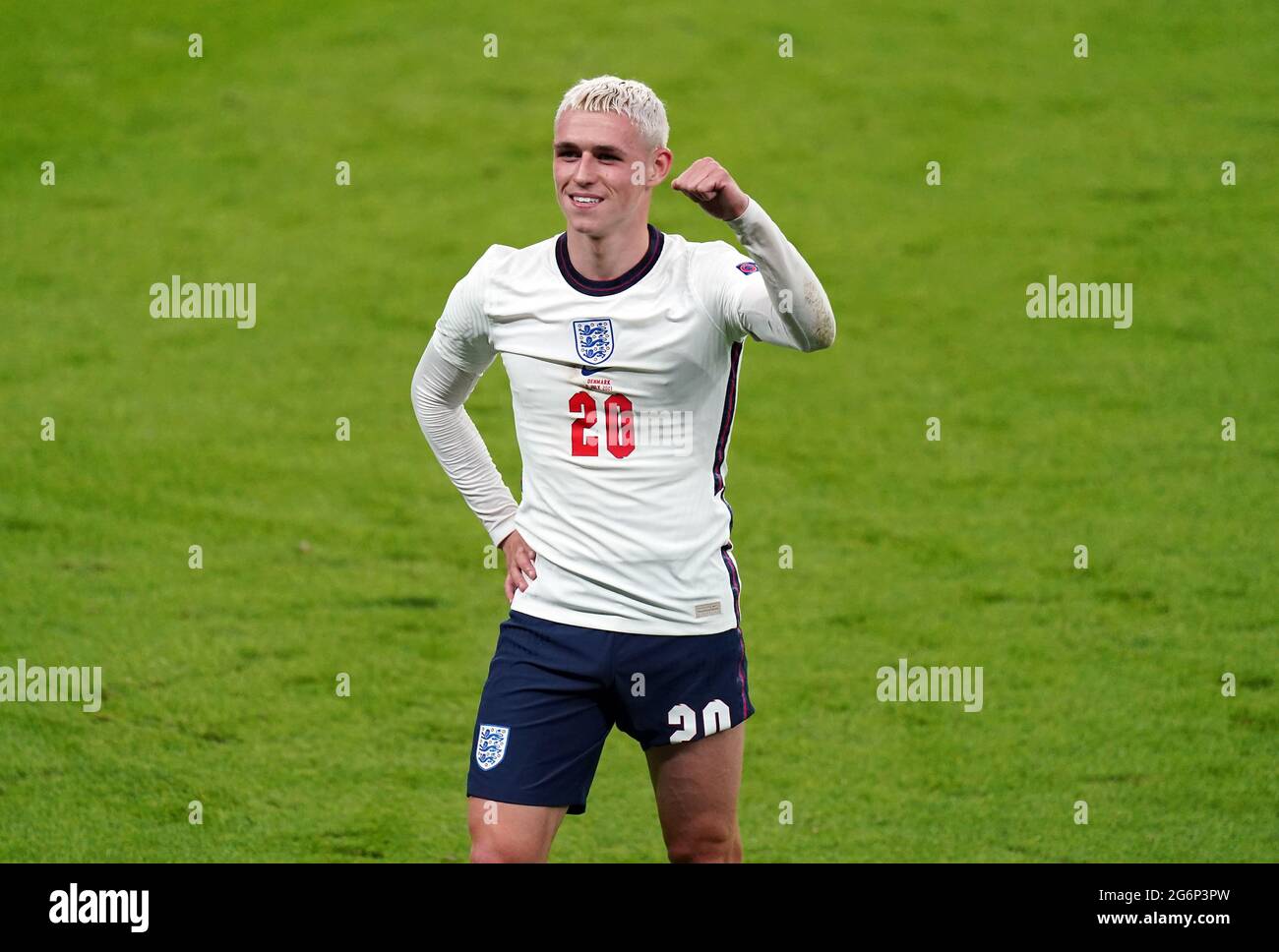 England’s Phil Foden celebrates winning the UEFA Euro 2020 semi final ...