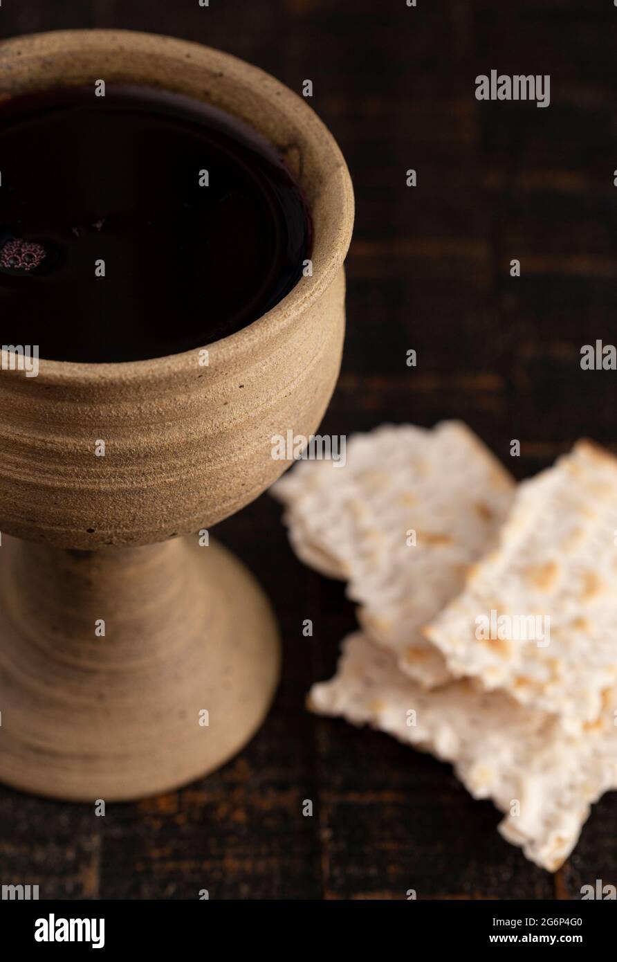 The Holy Communion or Lords Supper Symbols of Jesus Christ Stock Photo ...