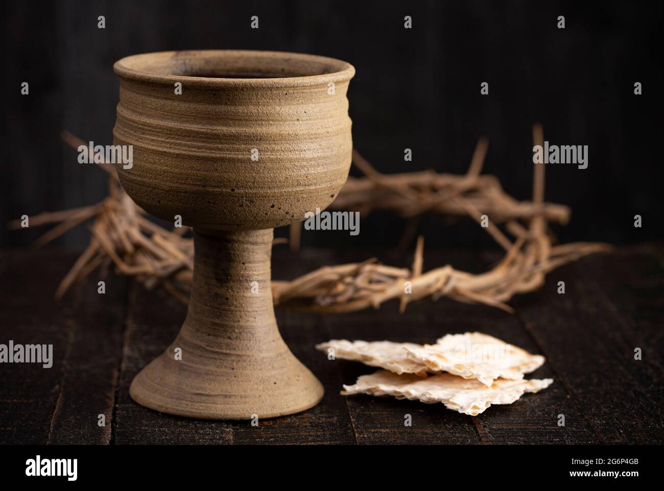 The Holy Communion or Lords Supper Symbols of Jesus Christ Stock Photo ...