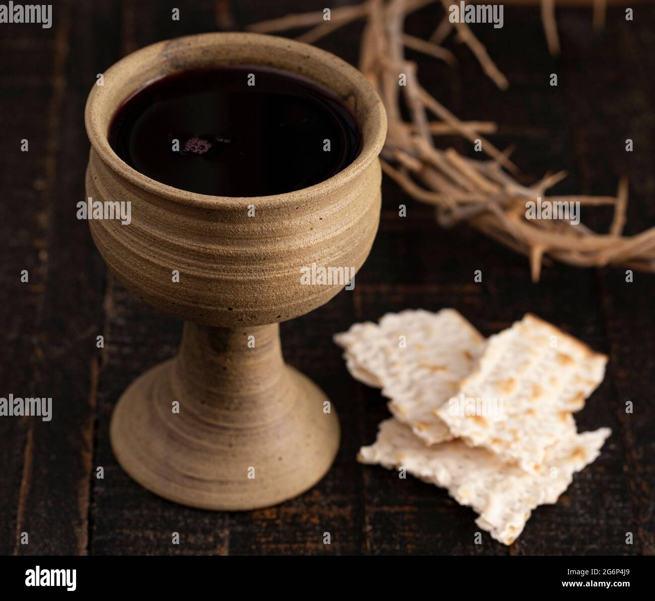 The Holy Communion or Lords Supper Symbols of Jesus Christ Stock Photo ...