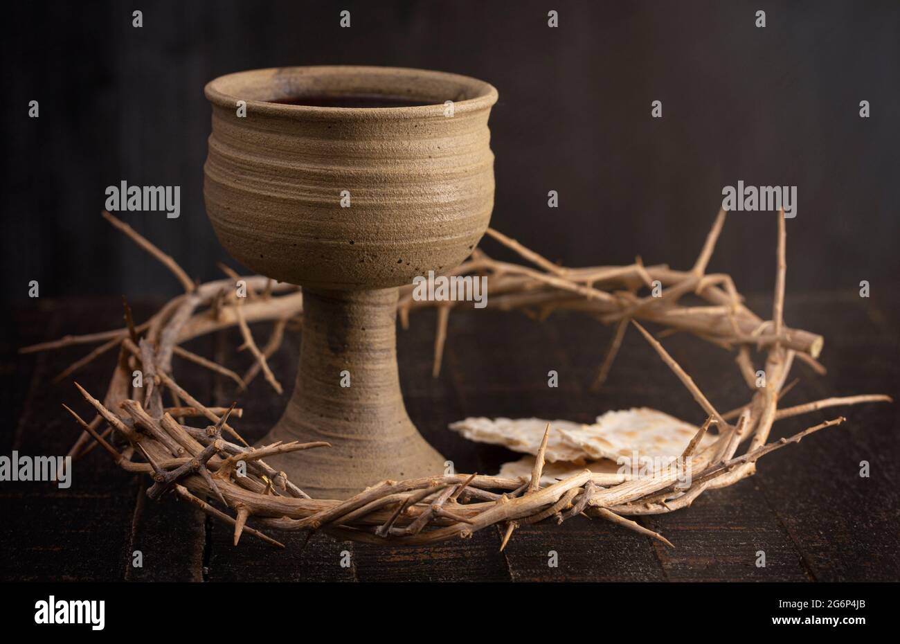 The Holy Communion or Lords Supper Symbols of Jesus Christ Stock Photo ...