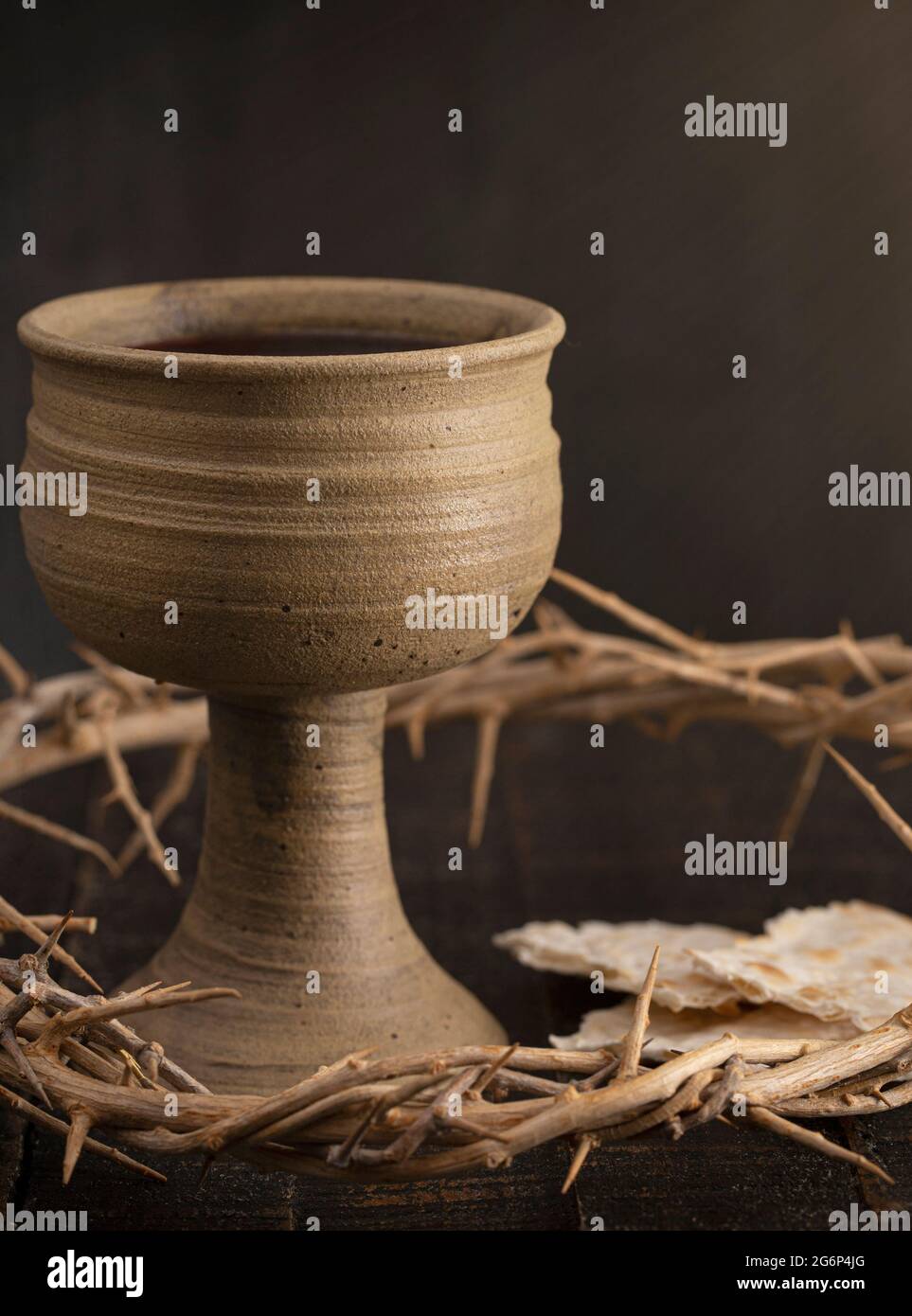 The Holy Communion or Lords Supper Symbols of Jesus Christ Stock Photo ...