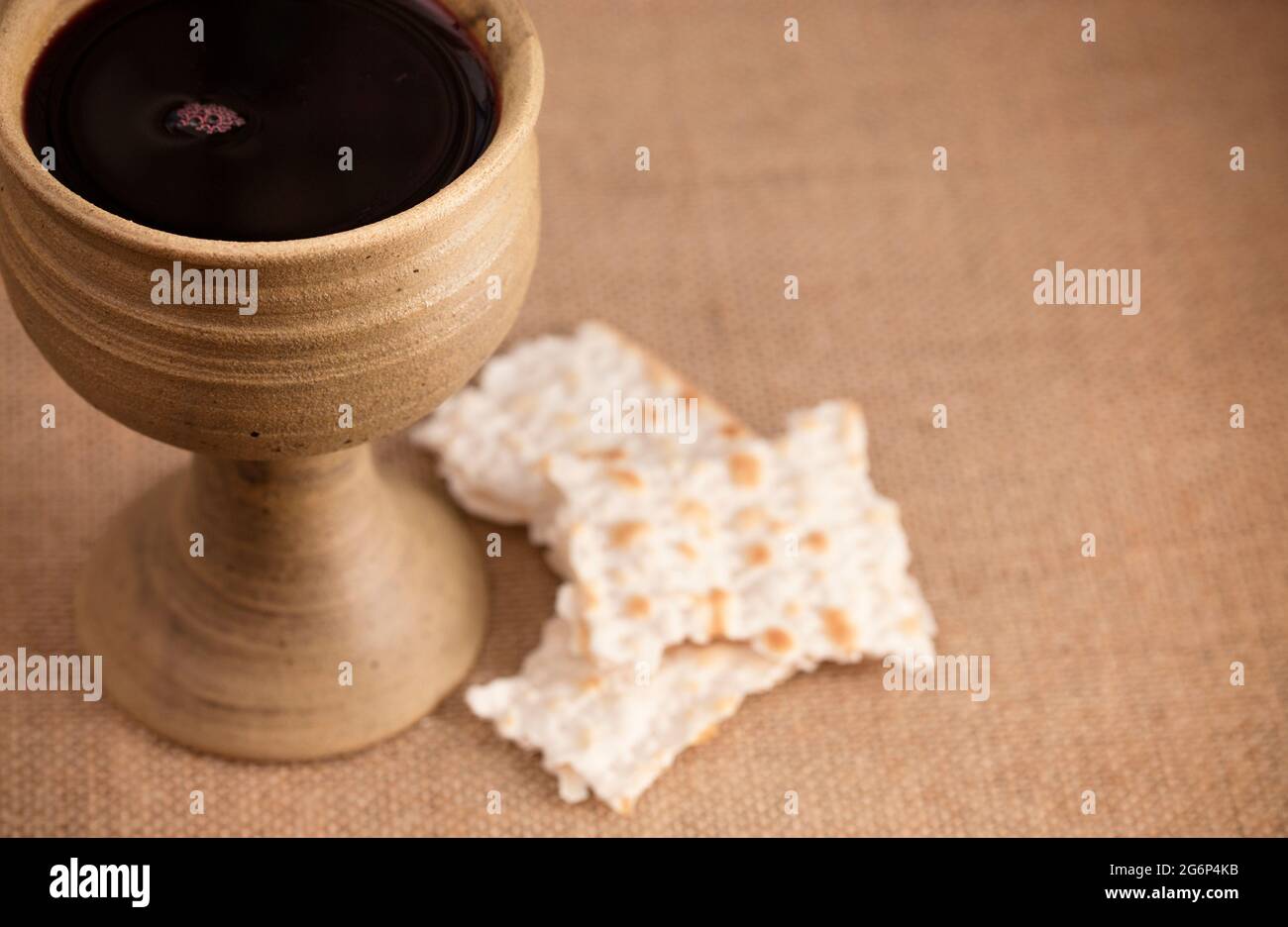 The Holy Communion or Lords Supper Symbols of Jesus Christ Stock Photo ...