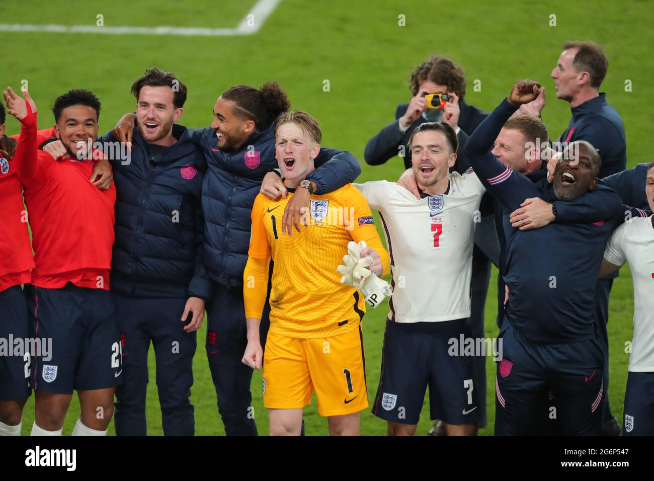 London, England. 7th July, 2021.REECE JAMES, BEN CHILWELL, DOMINIC ...