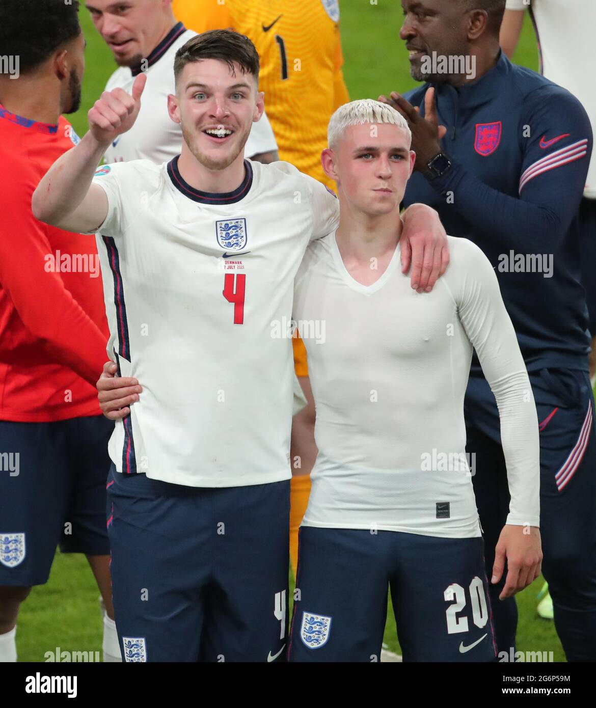 DECLAN RICE, PHIL FODEN, ENGLAND V DENMARK, 2021 Stock Photo - Alamy