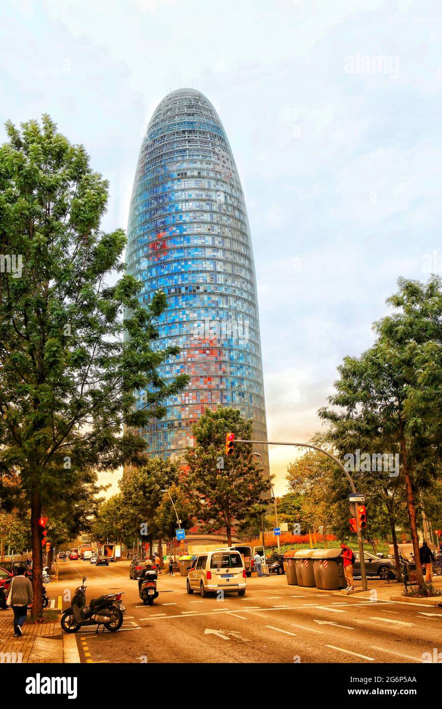 Cityscape of Barcelona city . Buildings, urban architecture Stock Photo ...