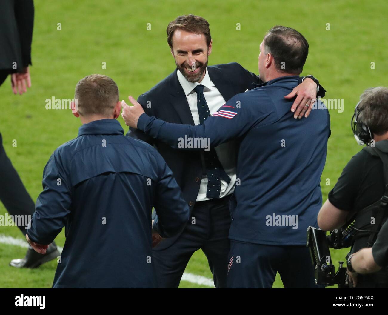 GARETH SOUTHGATE, STEVE HOLLAND, ENGLAND V DENMARK, 2021 Stock Photo ...