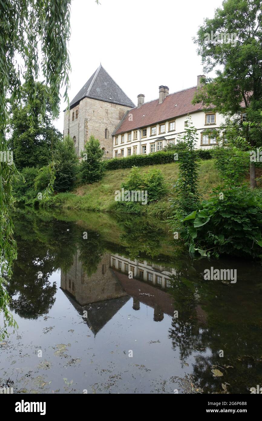 mittelalterliche Wasserburg Schloss Rheda, Rheda-Wiedenbrück, Nordrhein ...