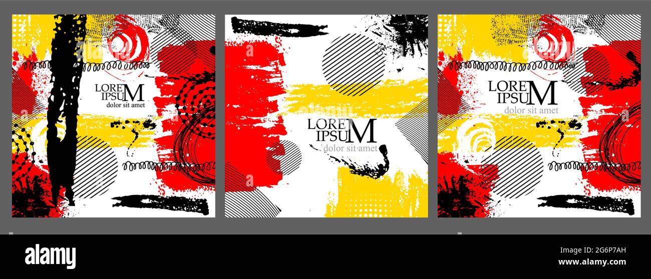 Abstract background for text. With handmade items. Set of grunge ...
