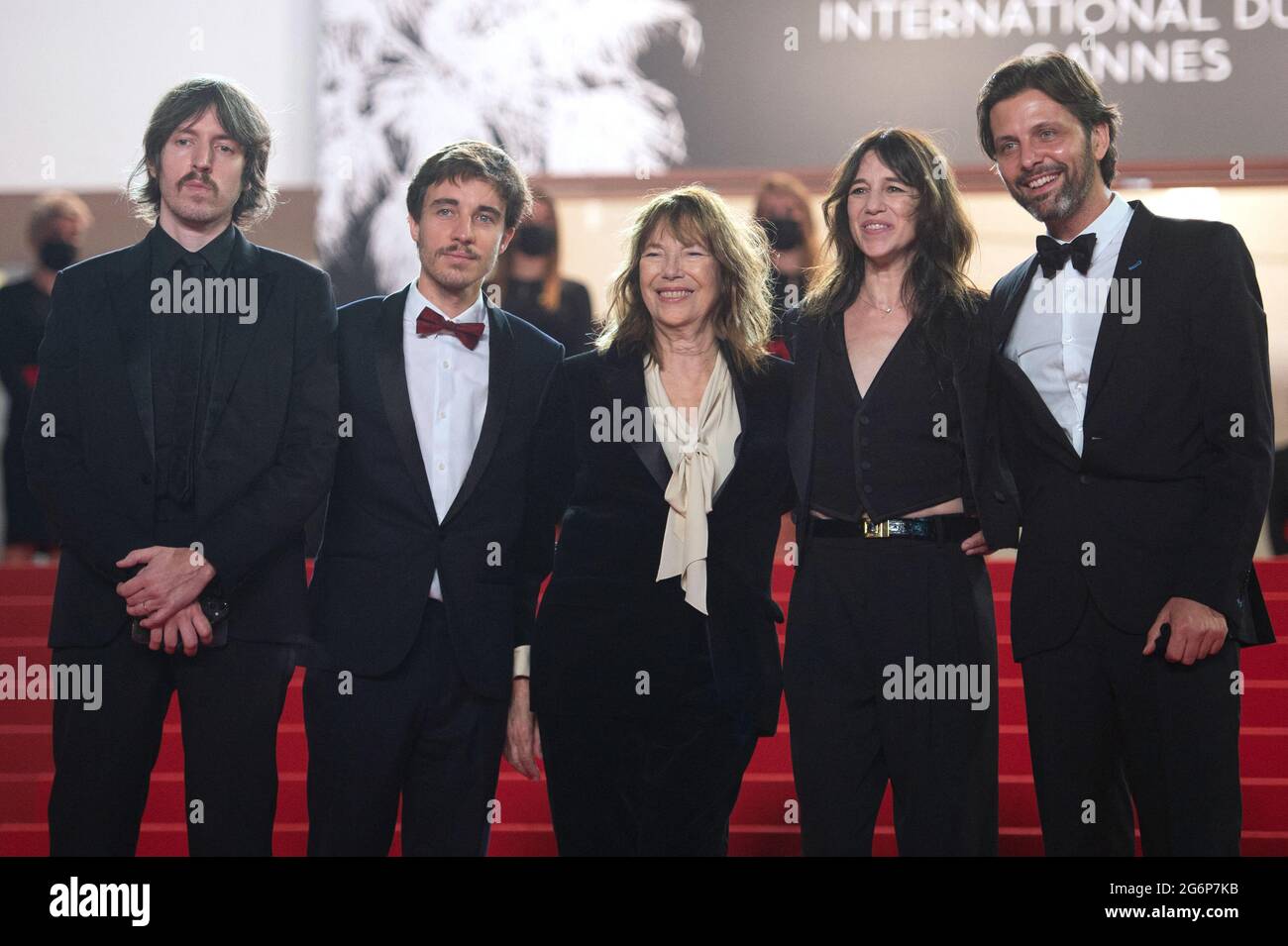 Cannes, France, 7th July 2021. Charlotte Gainsbourg, Jane Birkin ...