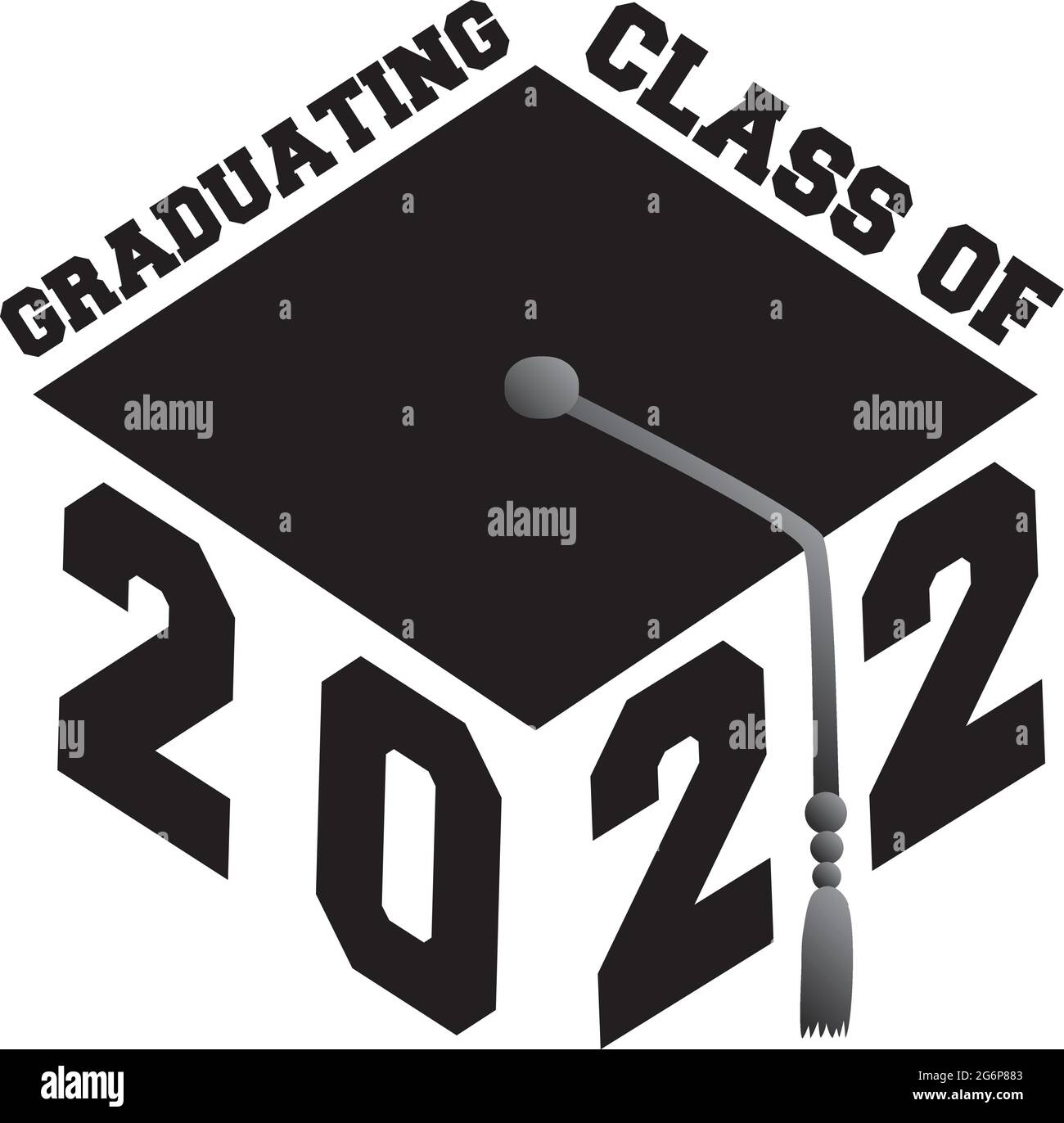 Graduating Class of 2022 Graduation Cap Graphic Stock Vector Image ...