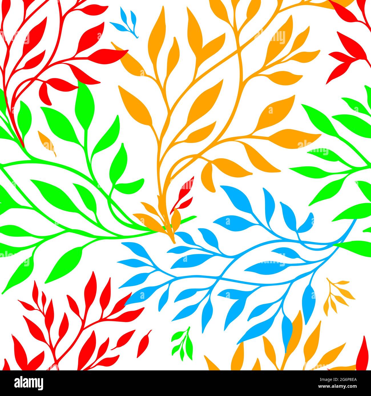 Rainbow leaves seamless background. Vector illustration Stock Vector ...