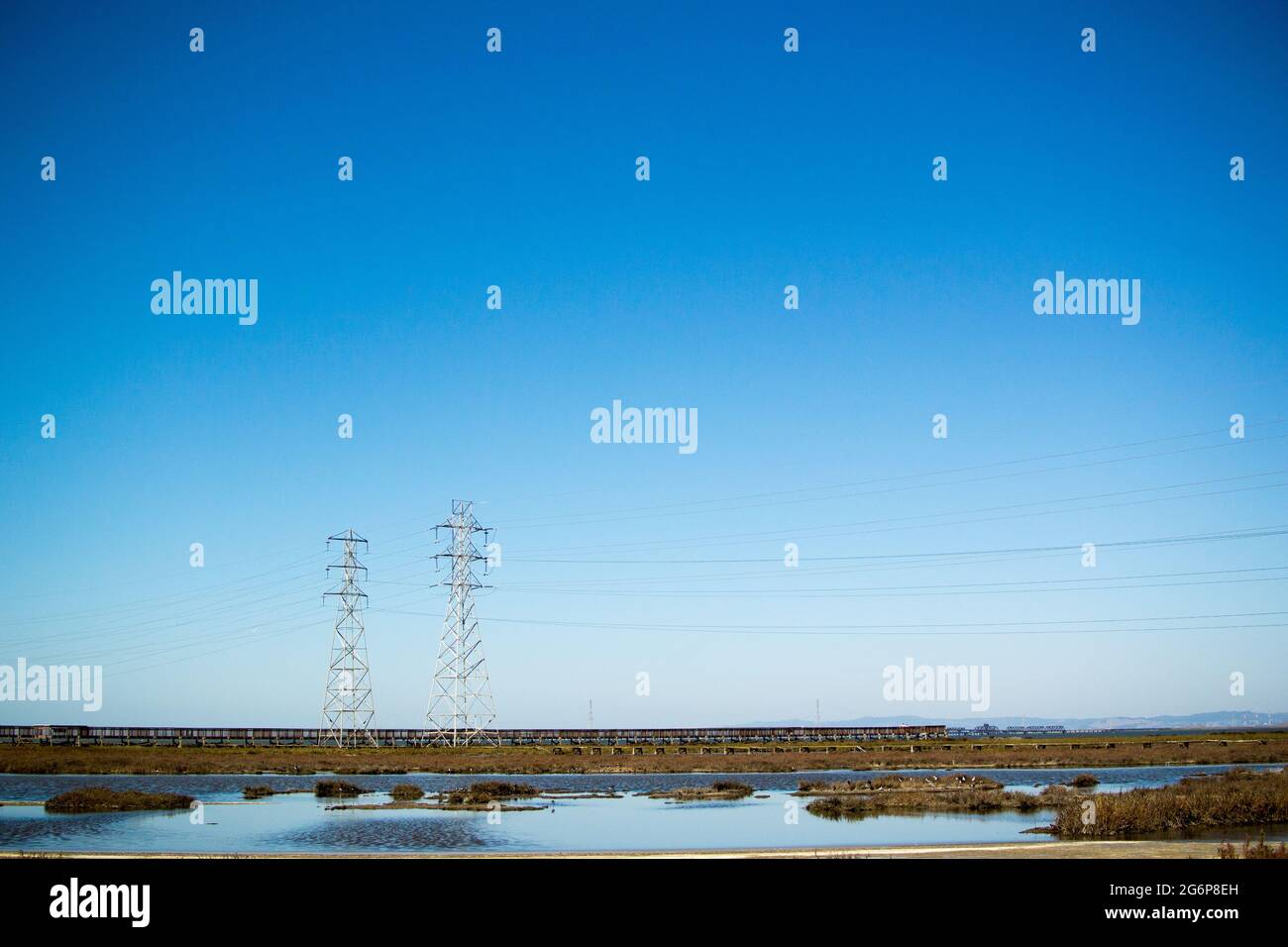 Overhead power lines in rural area hi-res stock photography and images ...