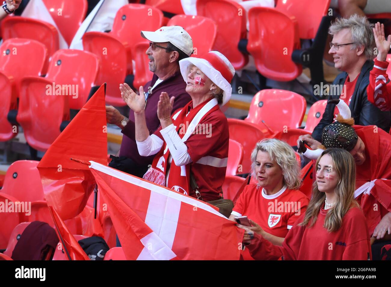 Denmark fans during the Uefa "European Championship 2020 Semifinals ...