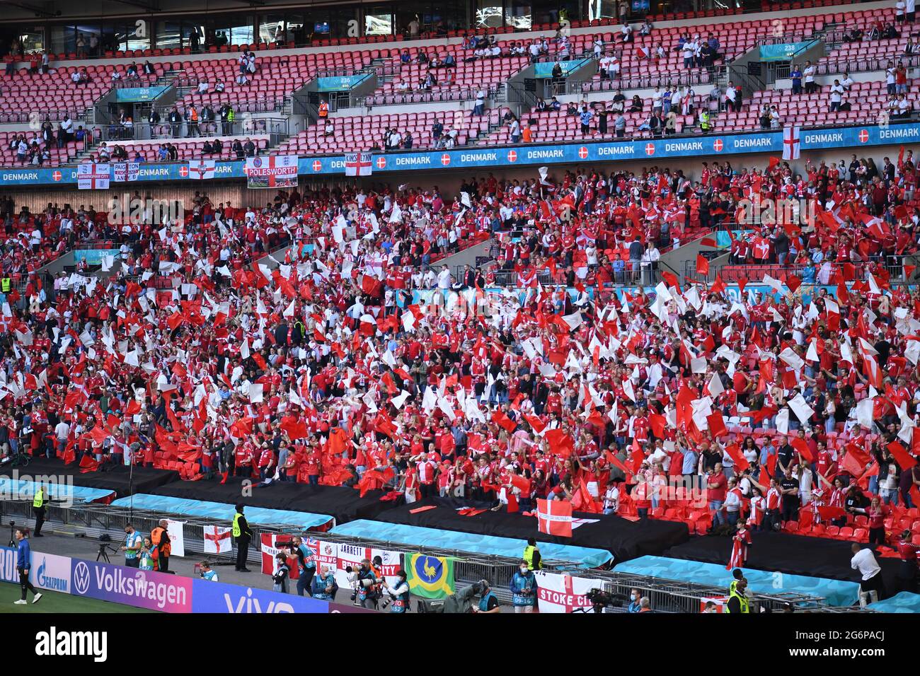 Denmark fans during the Uefa "European Championship 2020 Semifinals ...