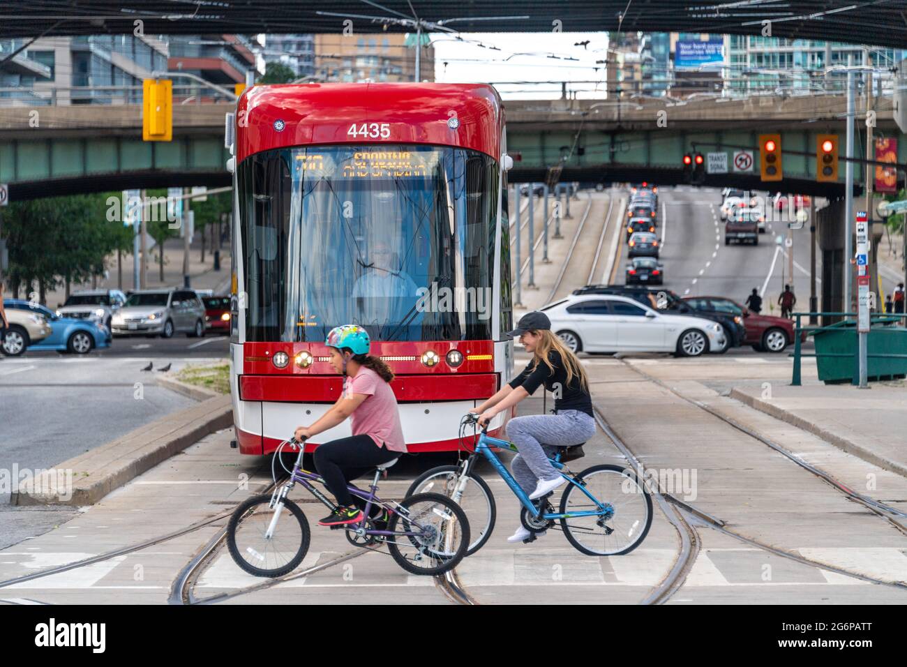 Bombardier Tramway or Streetcar, Toronto, Canada Stock Photo - Alamy