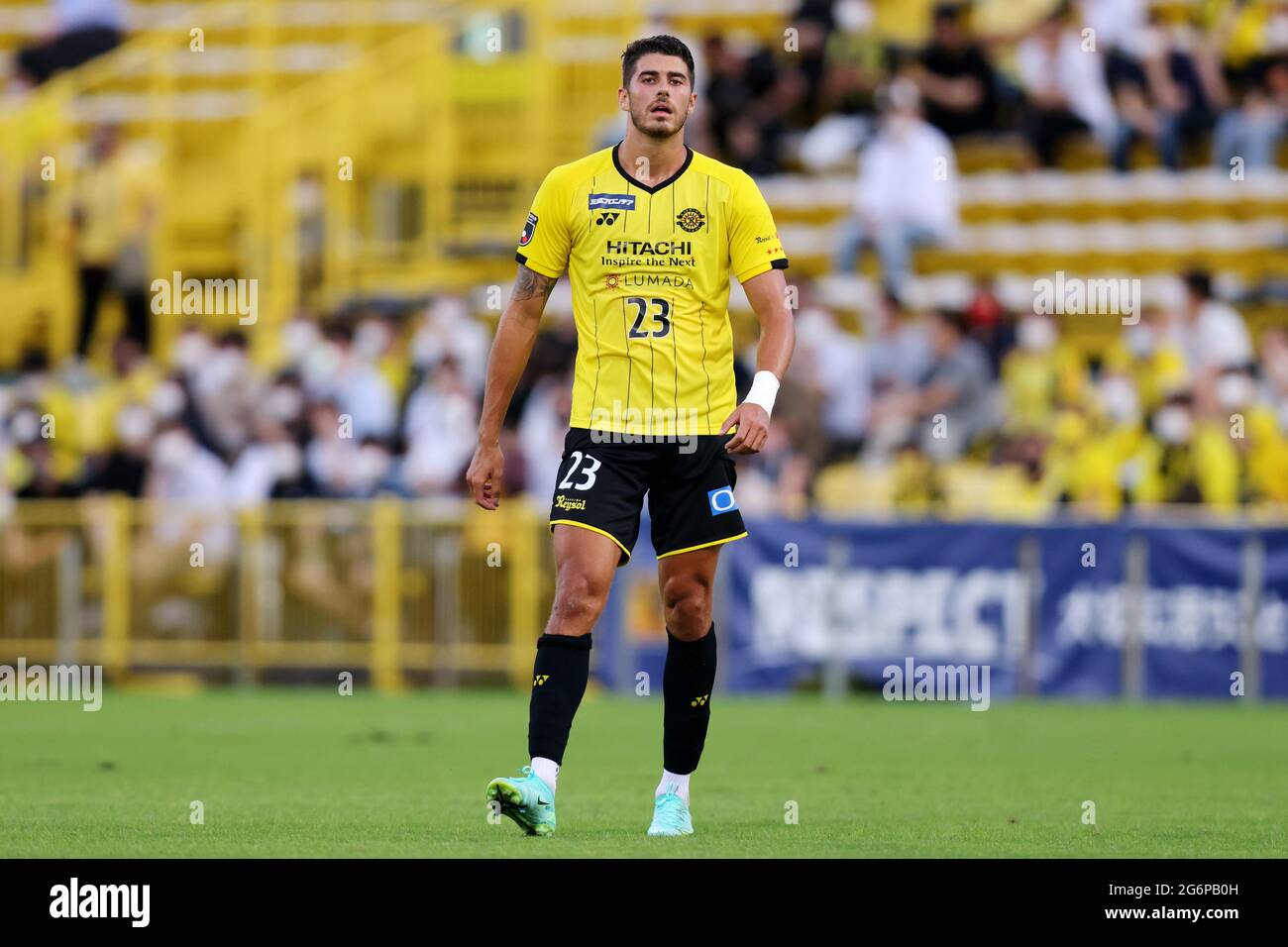 Sankyo Frontier Kashiwa Stadium, Chiba, Japan. 7th July, 2021. Pedro ...